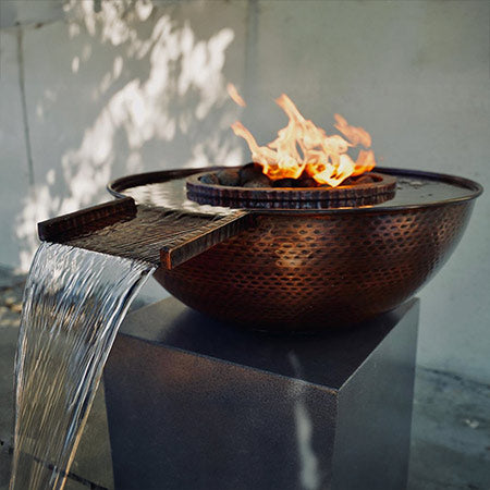 Fire Pit Water Feature Fire And Water Elements Landscaping Network